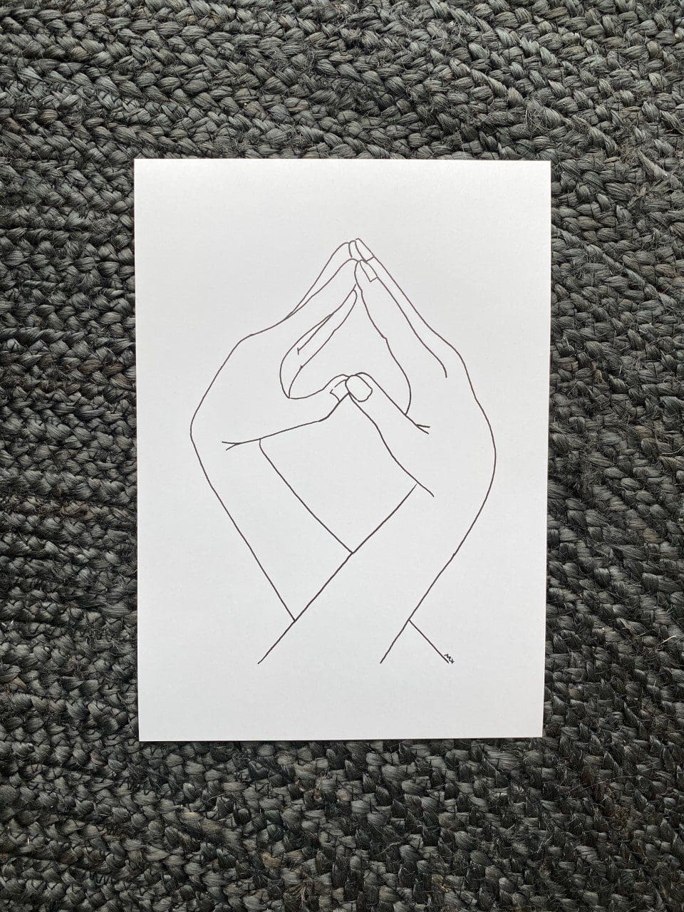 KWeihe Art Plakat – Hendur/hjarta A4 – Berglon